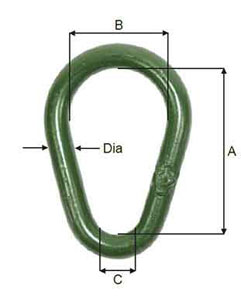 Master Link Pear Shape Welded Steel Wholesale Hooks/Links/Rope Fittings ...