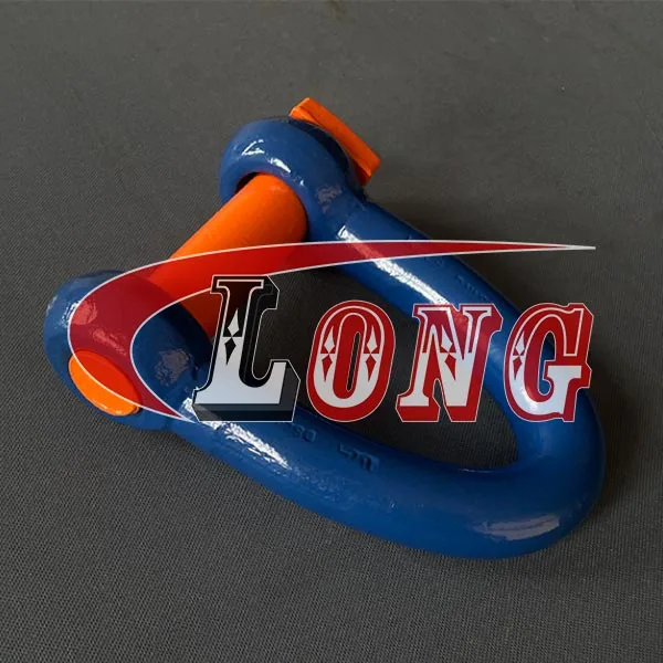 Trawling Shackle V Type Square Head Pin Blue Painted - QINGDAO LG ...
