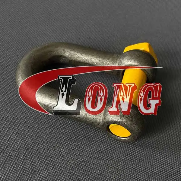 Trawling D Shackle Square Head Pin Yellow Powder Coated - QINGDAO LG ...