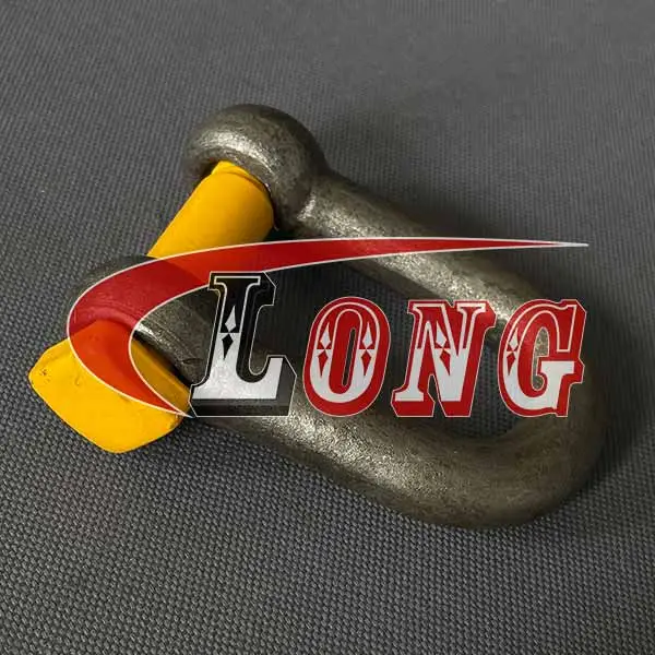 Trawling D Shackle Square Head Pin Yellow Powder Coated - QINGDAO LG ...