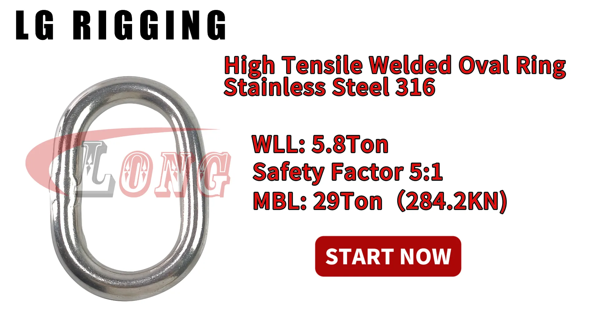 LGRIG® Break Test 25mm Rings Oval Stainless Steel - QINGDAO LG RIGGING ...